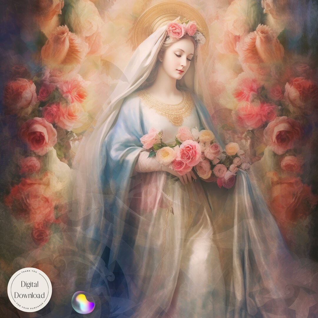 Mother Mary Religious Printable Art 588 | Instant Download | Our Lady ...