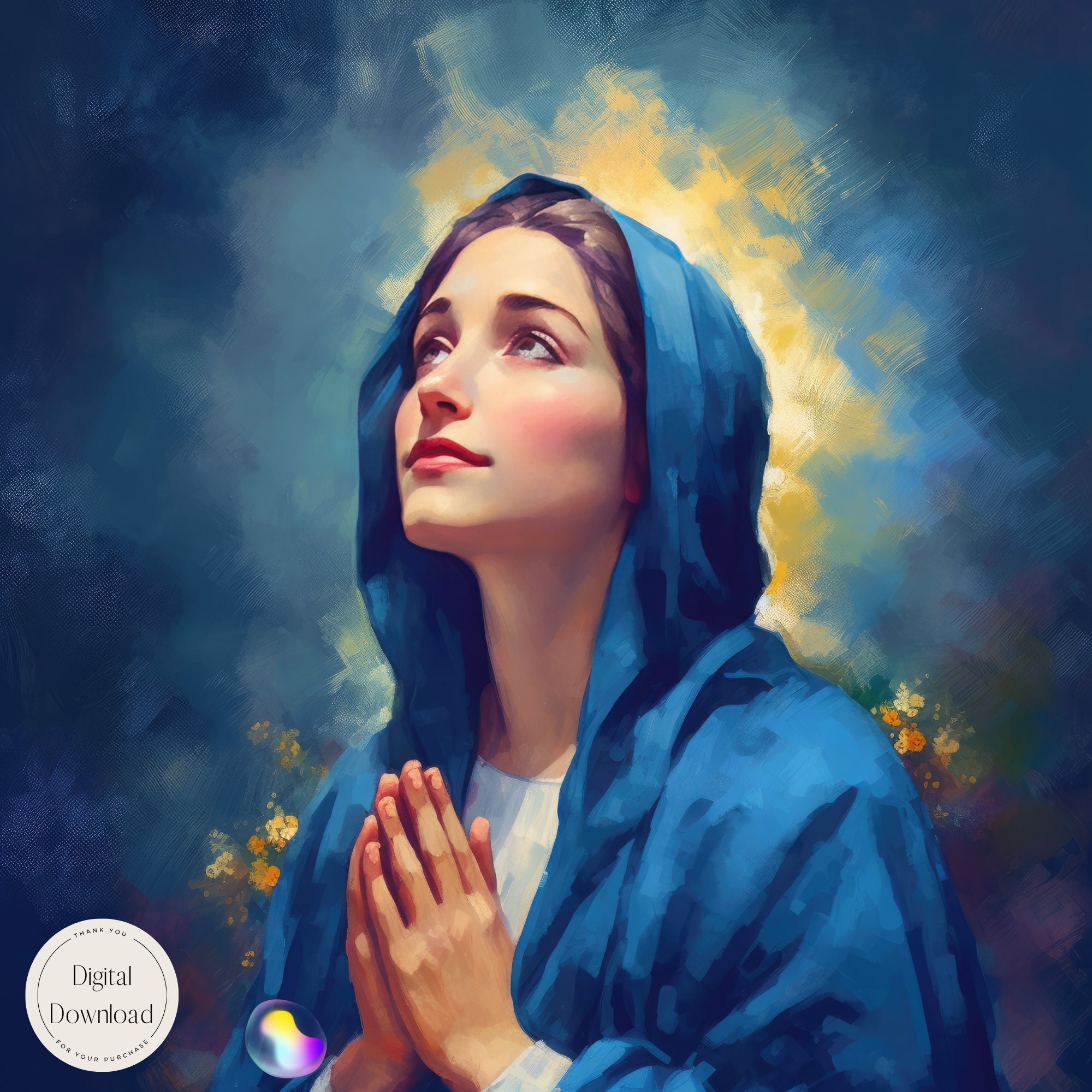 Mother Mary Religious Printable Art 585 | Instant Download | Mary ...