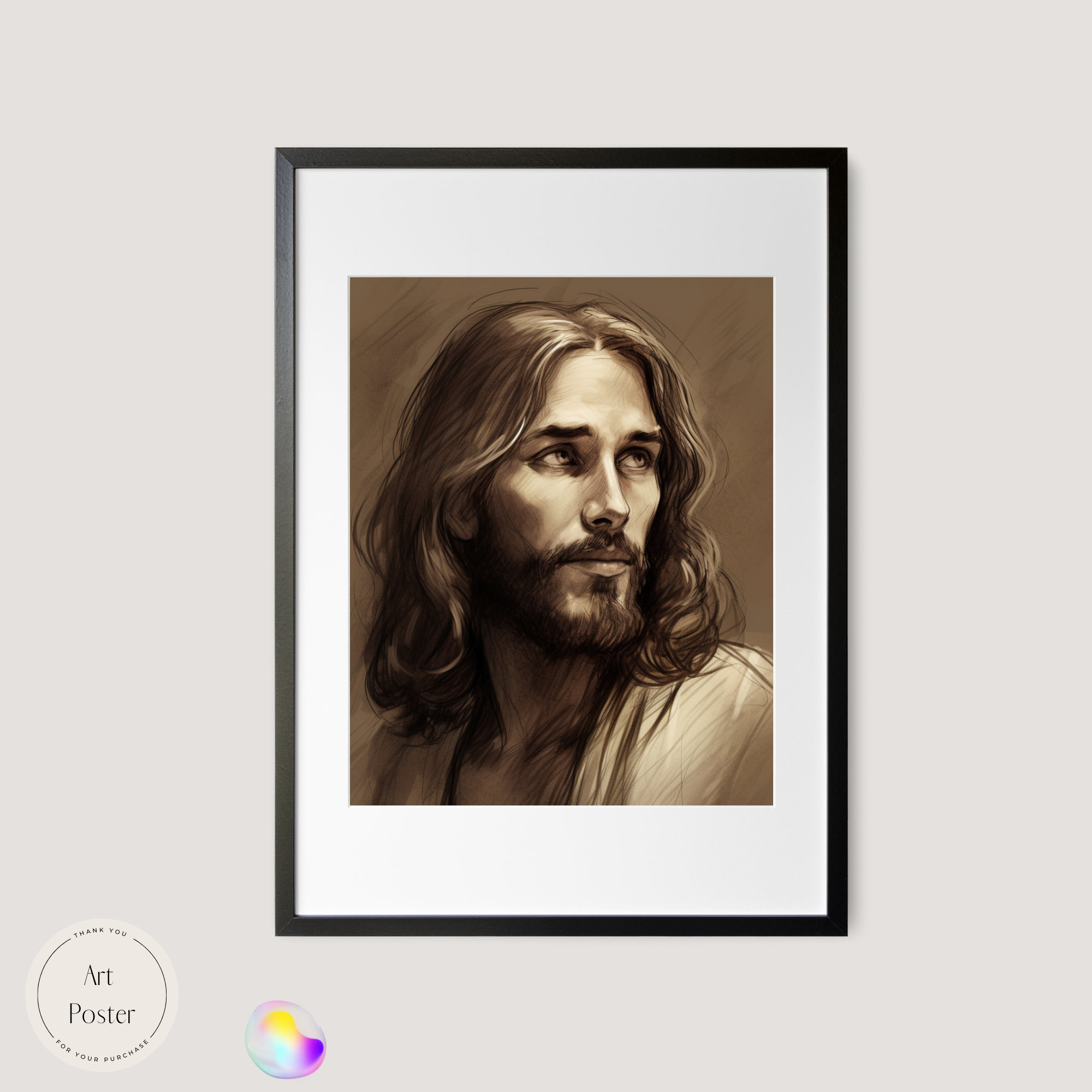 Jesus Christ Portrait, Art to Show Your Faith, Beautiful Addition to ...