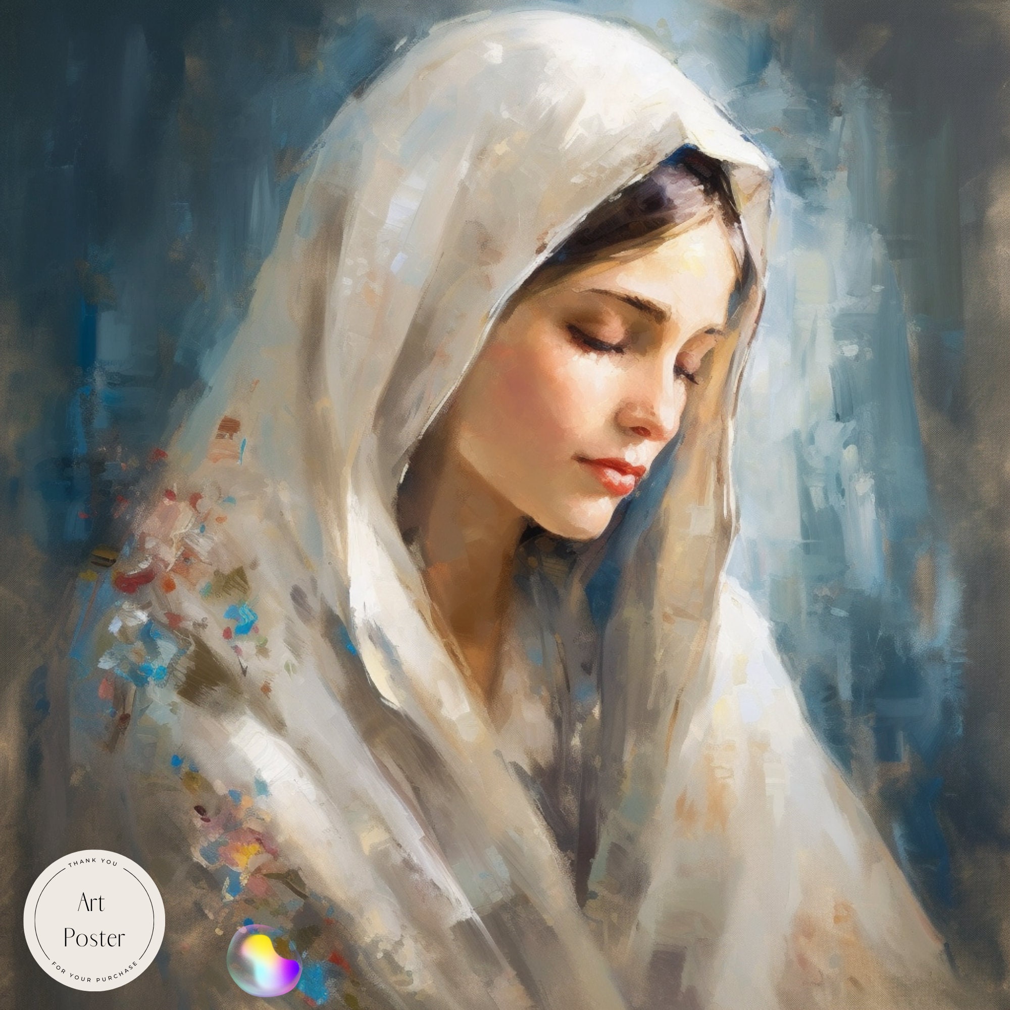 Blessed Virgin Mary Art Print: A Stunning Image of Mary, Our Lady of ...