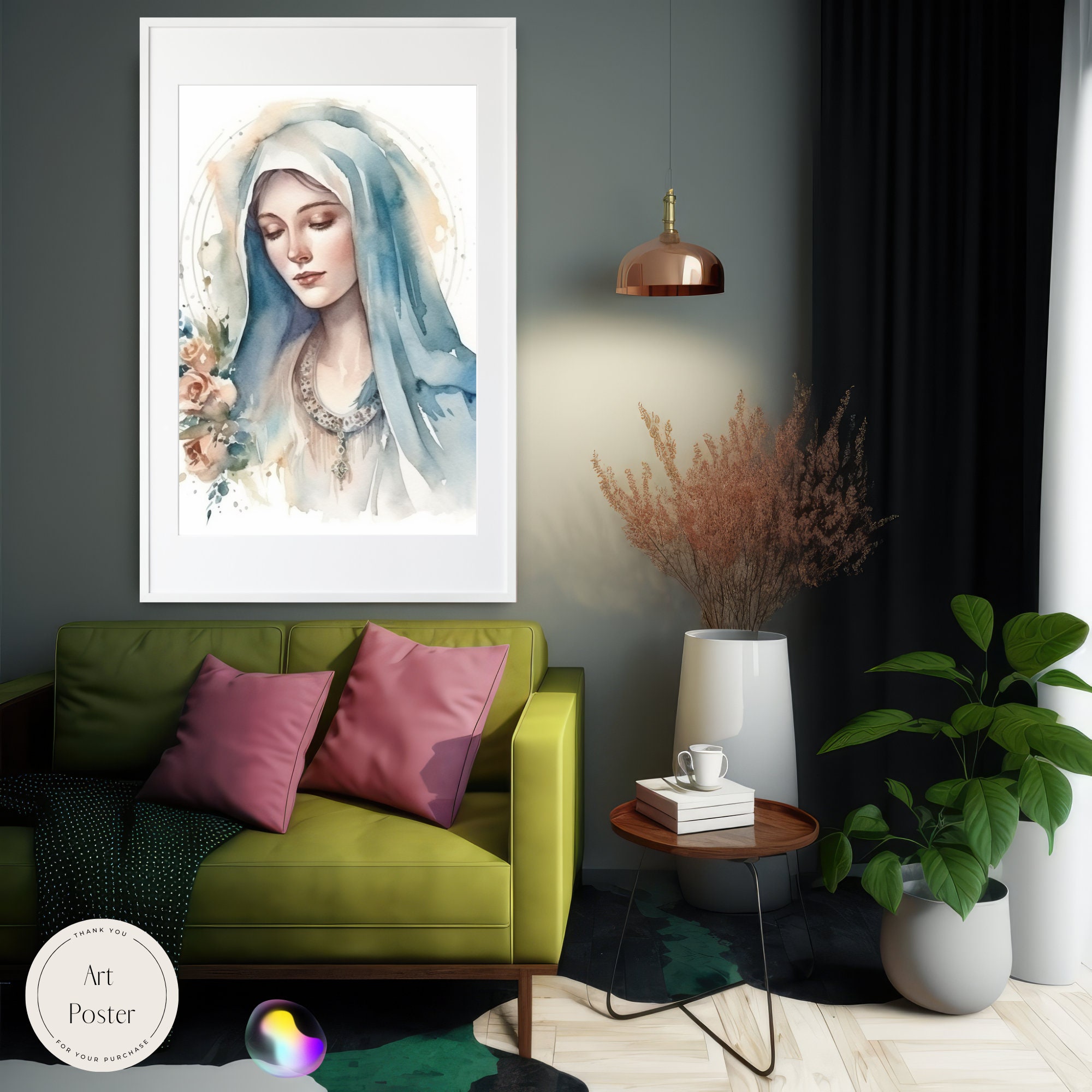 Blessed Virgin Mary Art Print: A Stunning Image of Mary, Our Lady of ...