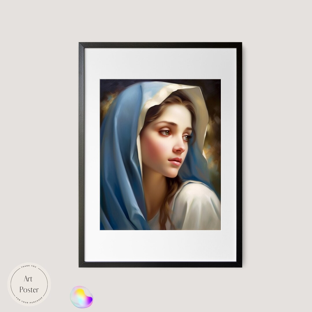 Mother of Mercy Art Print: A Captivating Image of the Virgin Mary, the ...
