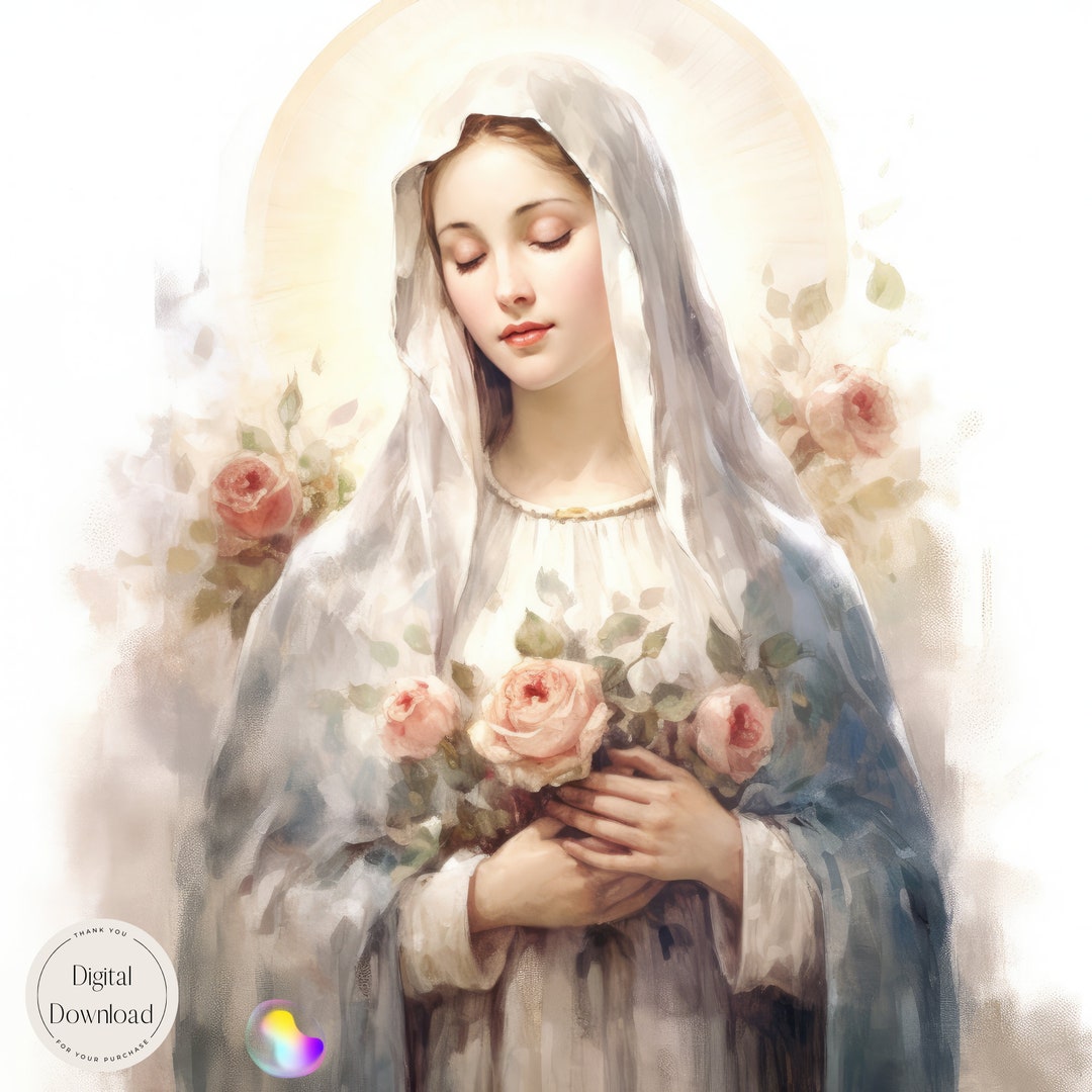 Mother Mary Religious Printable Art 532 | Instant Download | Our Lady ...