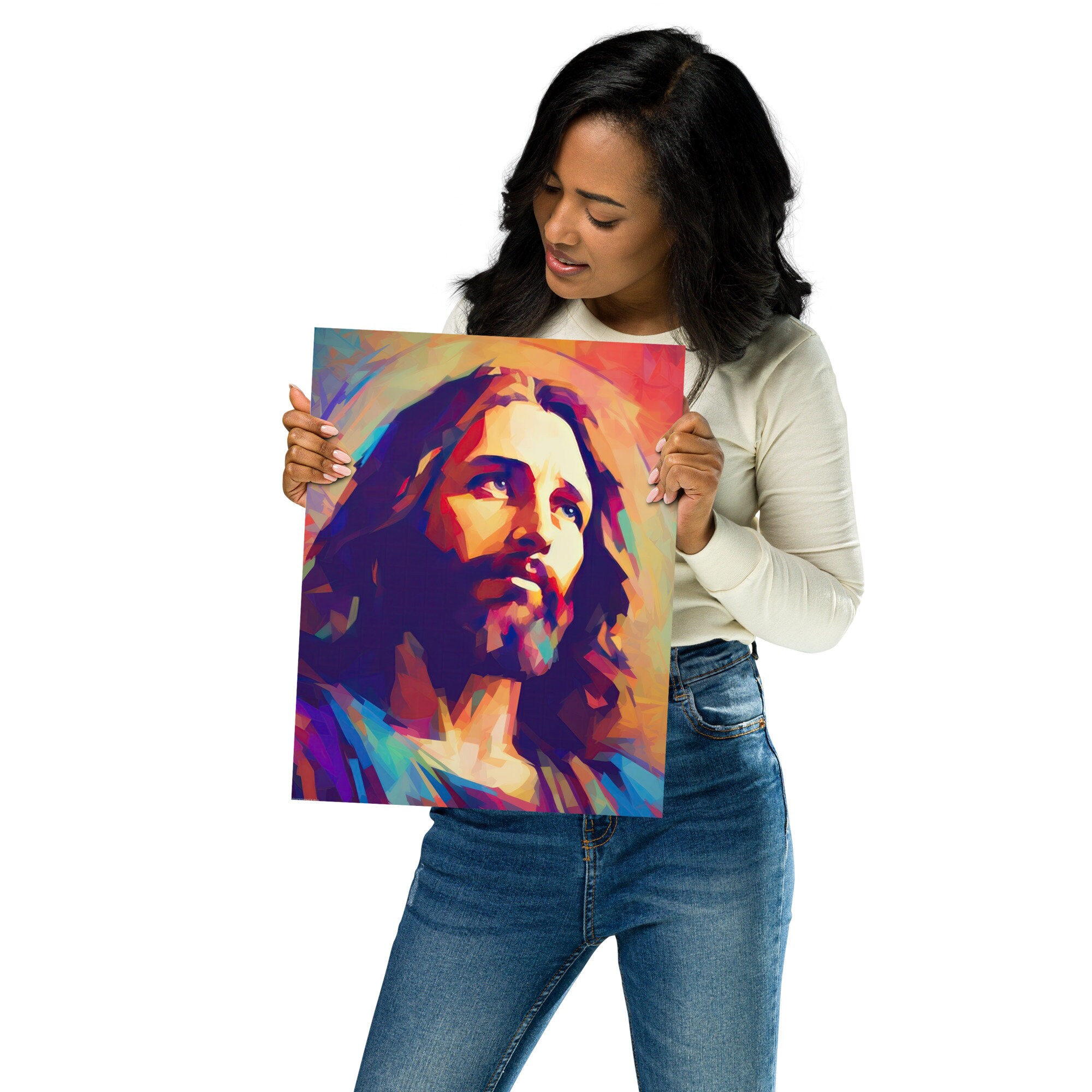 Divine Shepherd: Jesus Christ Poster Lamb of God Easter Resurrection ...