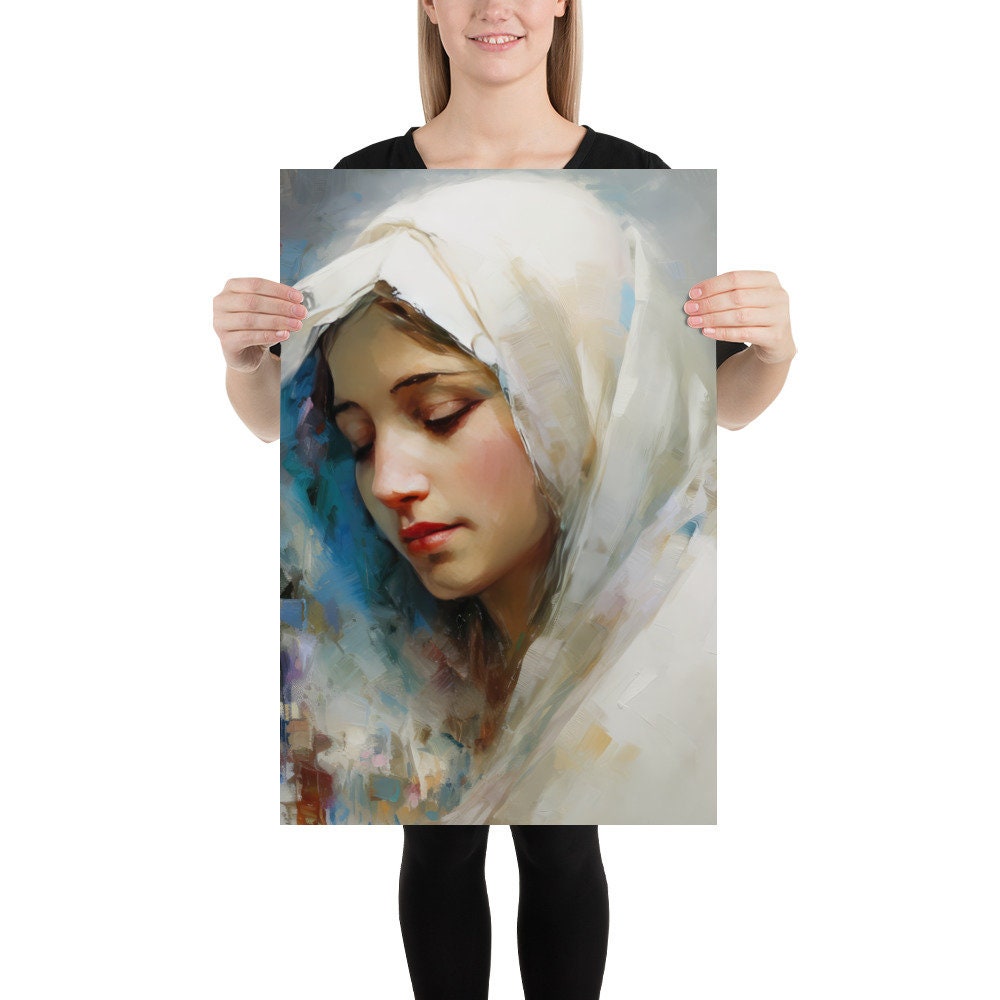 Blessed Virgin Mary Art Print: A Stunning Image of Mary, Our Lady of ...