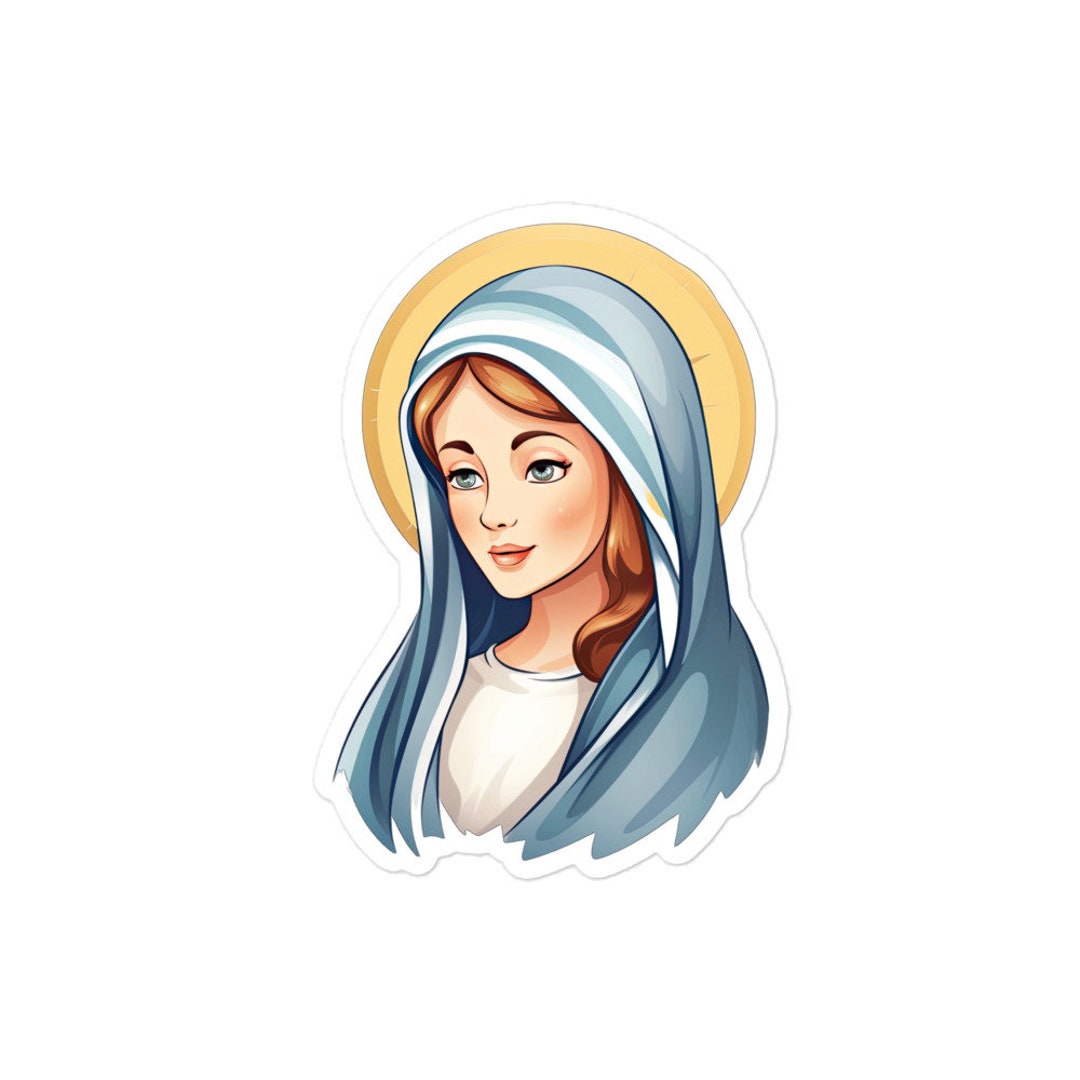 Venerated Mother Mary Decal for Religious Studies Kiss-cut & Bubble ...
