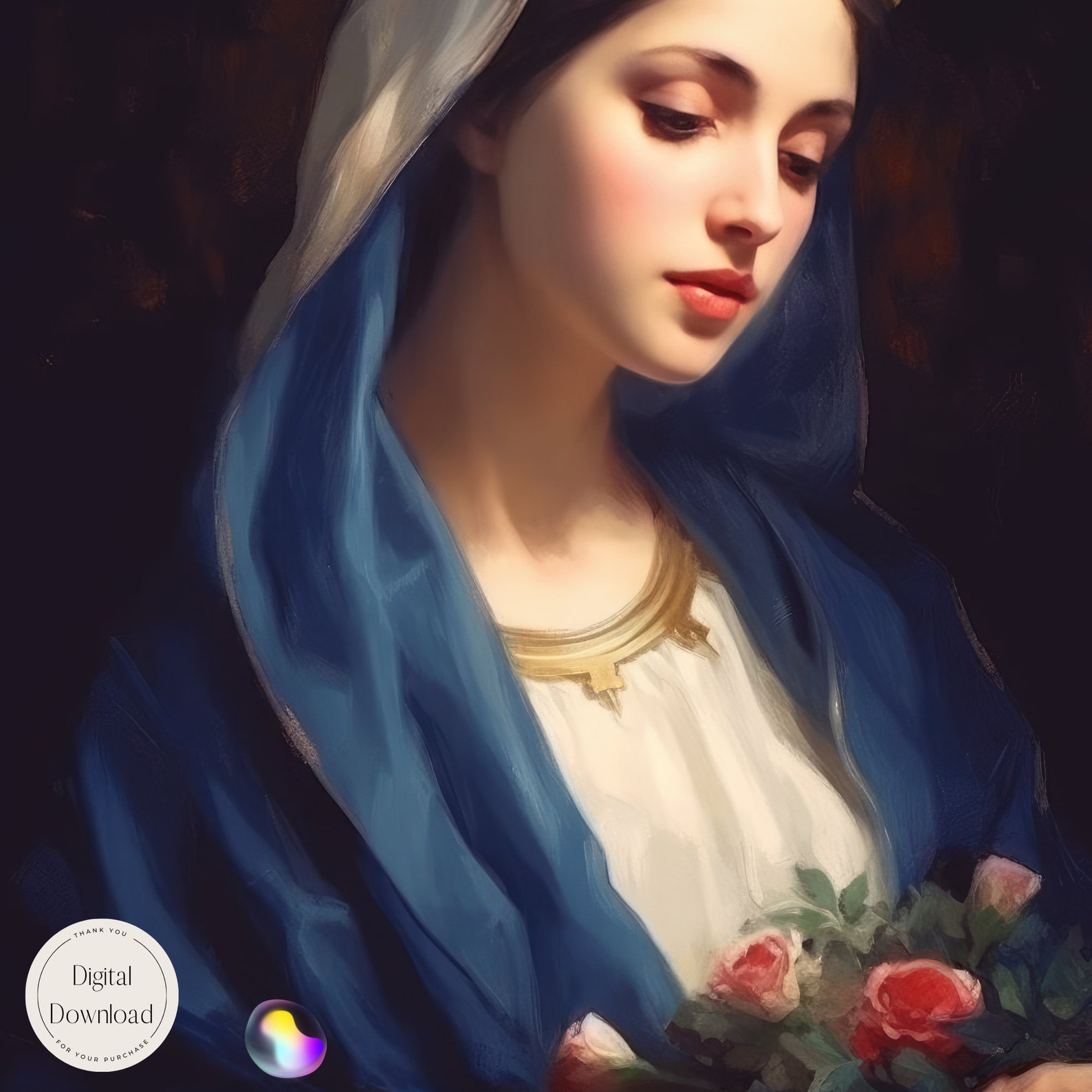 Mother Mary Religious Printable Art 519 Instant Download - Etsy