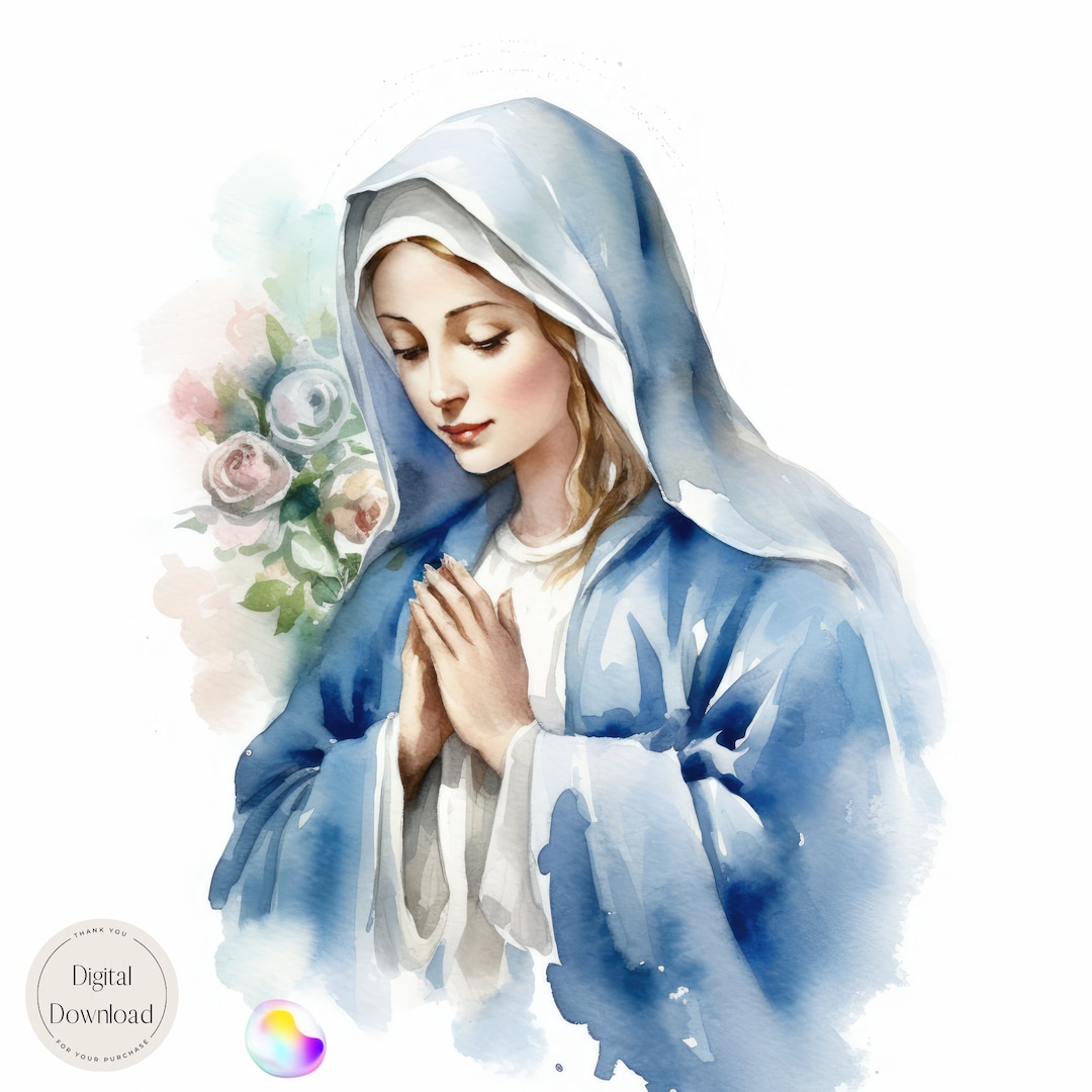 Mother Mary Religious Printable Art 281 | Instant Download | Virgin ...