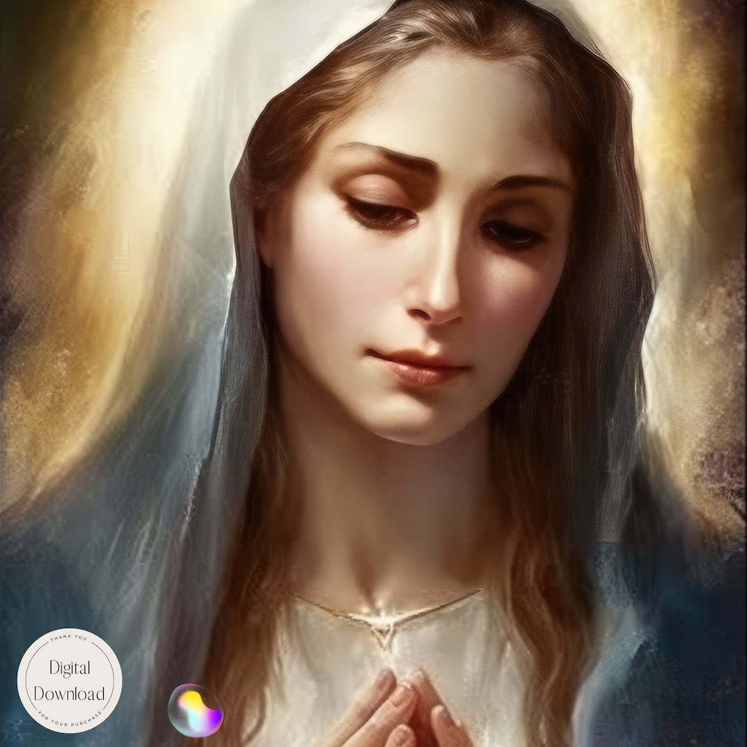 Catholic Iconography Art Prints | Mother Mary Religious Printable Art ...