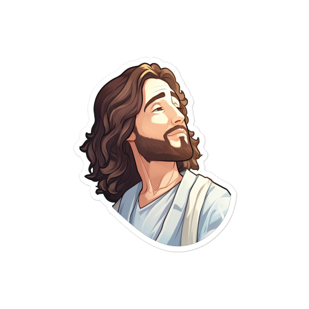 Handsome Jesus Christ Sticker | Kiss-cut & Bubble-free Premium Stickers ...