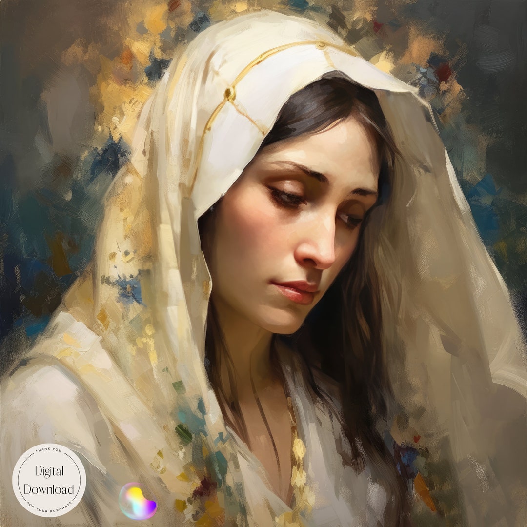 Mother Mary Religious Printable Art 350 | Instant Download | Sacred ...