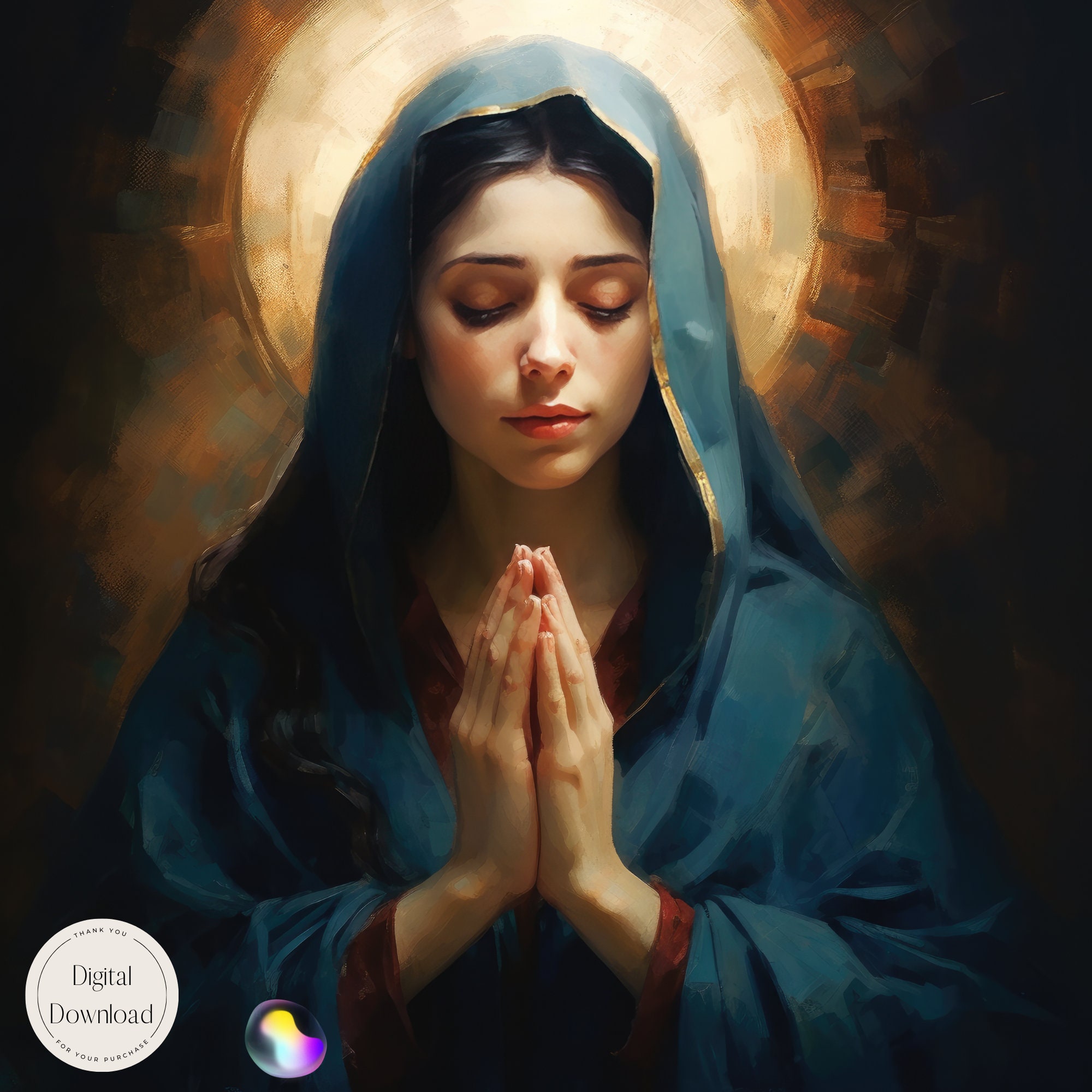 Mother Mary Religious Printable Art 514 Instant Download Blessed Virgin ...