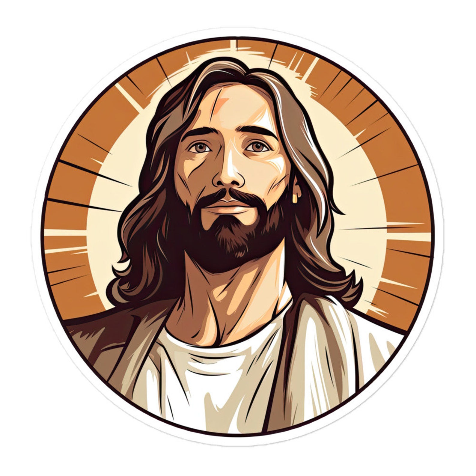 Powerful Jesus Christ Sticker for Religious Inspiration | Cute Jesus ...