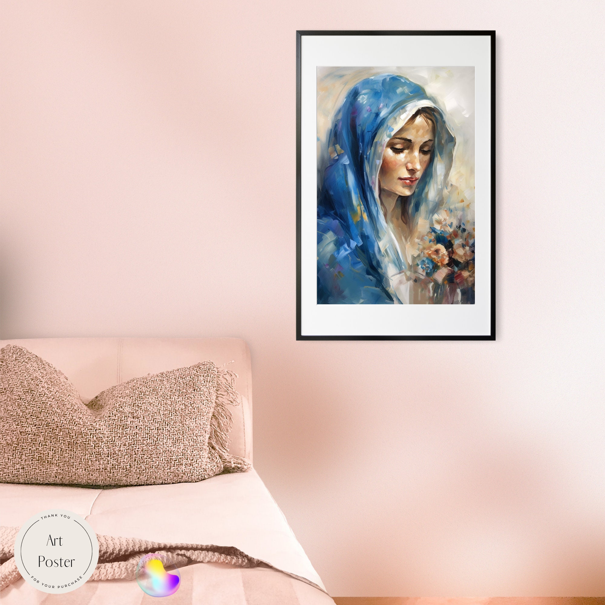 Blessed Virgin Mary Art Print: A Stunning Image of Mary, Our Lady of ...