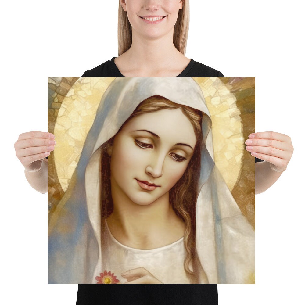 Our Lady of Fatima Portrait Religious Wall Art Catholic - Etsy