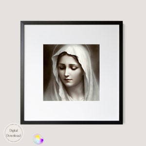Heavenly Mother Mary Digital Prints | Mother Mary Religious Printable ...
