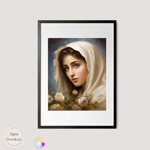 Mother Mary Religious Printable Art 349 | Instant Download | Sacred ...