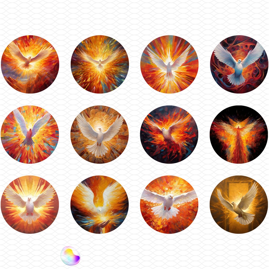 12x Holy Spirit Dove Vinyl Sticker - Christian Baptism Decor for ...