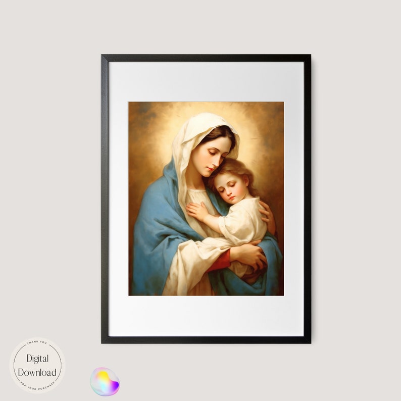 Mother Mary and Baby Jesus Printable Art 47 | Instant Download | Secret ...