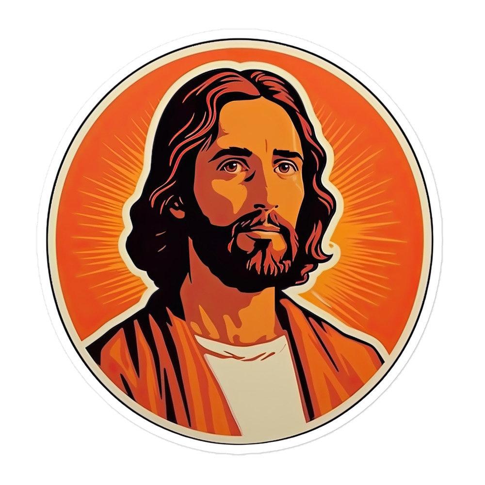 Jesus Christ Vinyl Sticker Guiding Light: Reverent Religious Art for ...