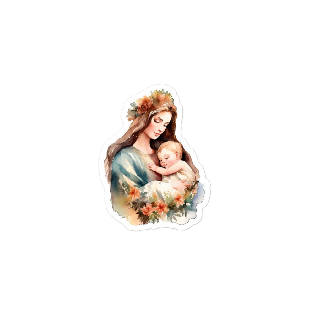 Miraculous Mother Mary Decal for Religious Decor Kiss-cut & Bubble-free ...