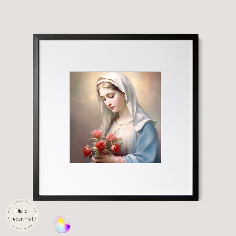 Mother Mary Religious Printable Art 547 Instant Download Our Lady of ...