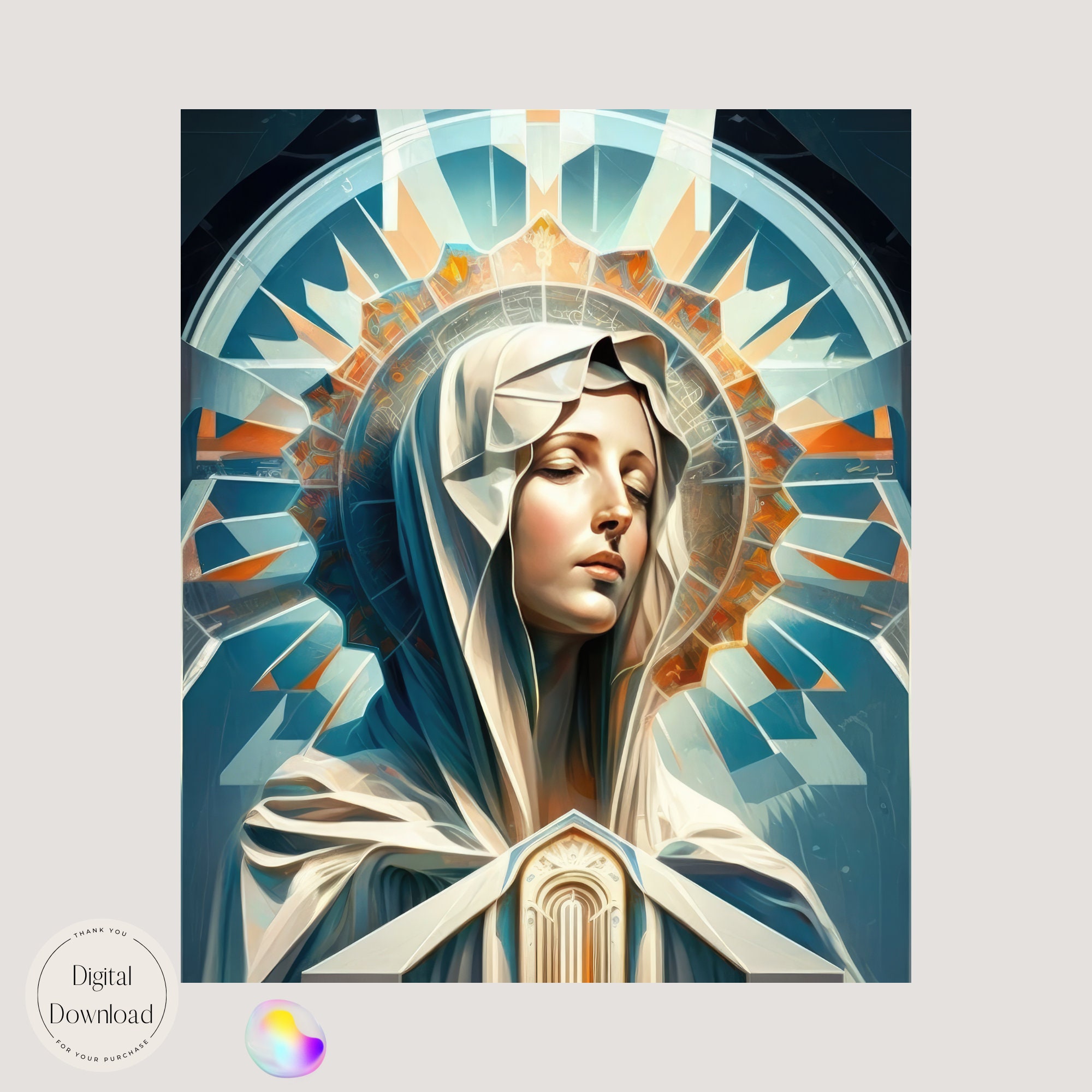 Christian Printable Portraits of Mary Mother Mary Religious Printable ...