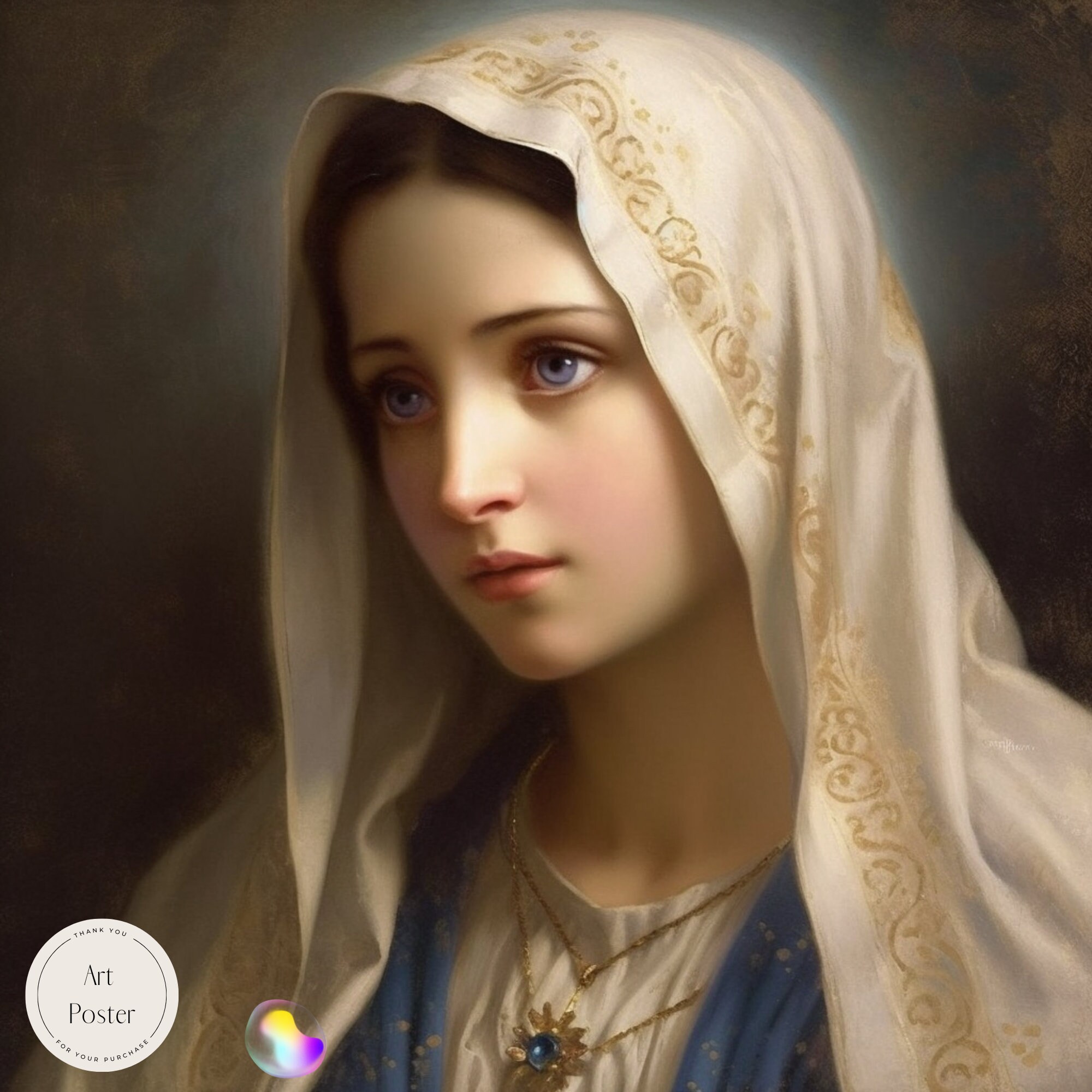 Our Lady of Lourdes Art Print: A Beautiful Image of Virgin - Etsy