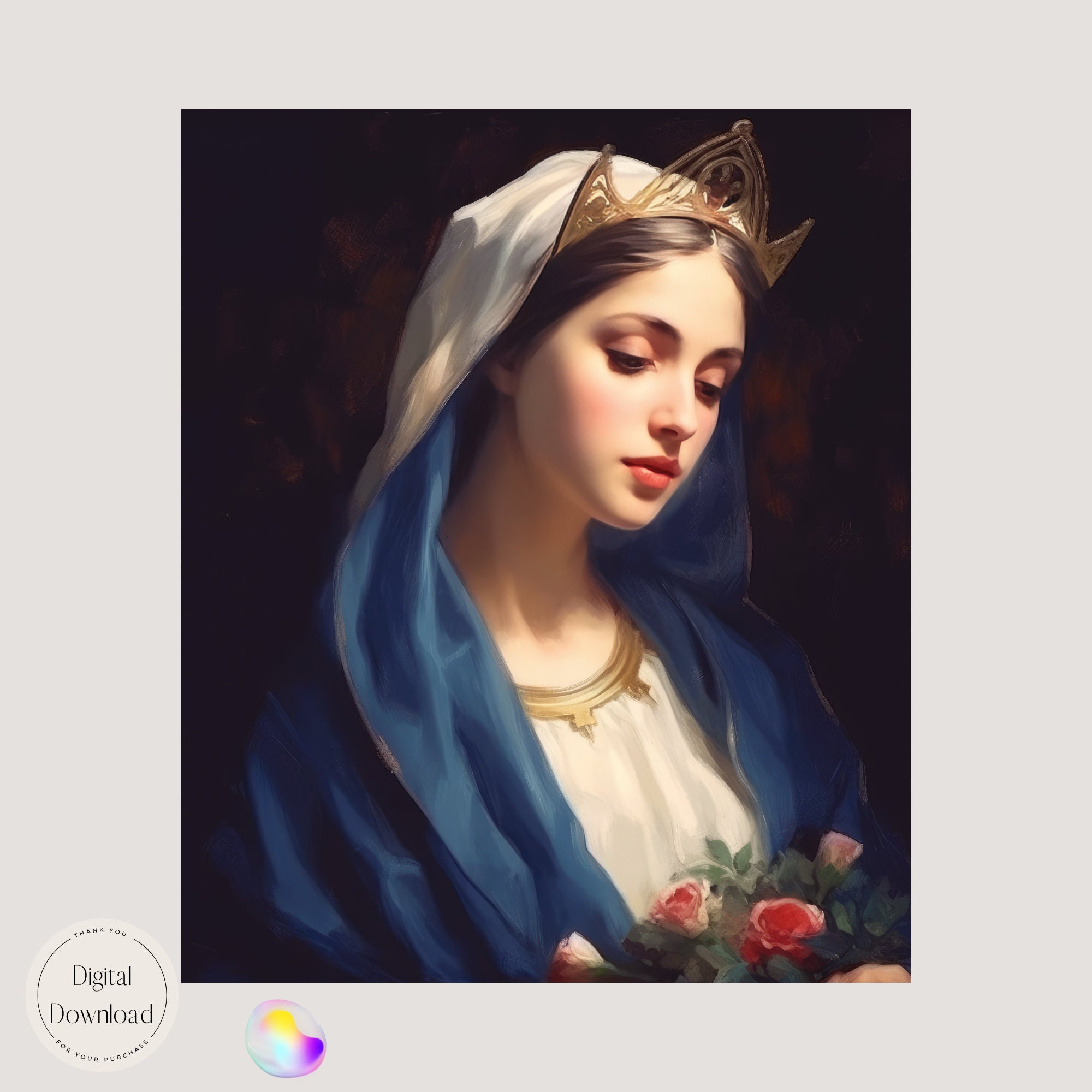 Mother Mary Religious Printable Art 519 Instant Download - Etsy