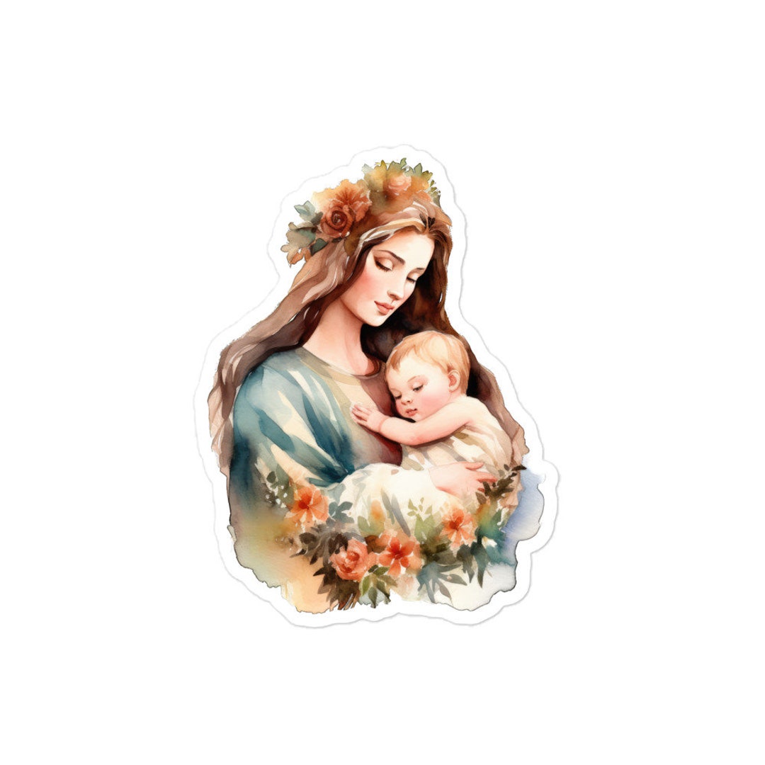 Miraculous Mother Mary Decal for Religious Decor Kiss-cut & Bubble-free ...