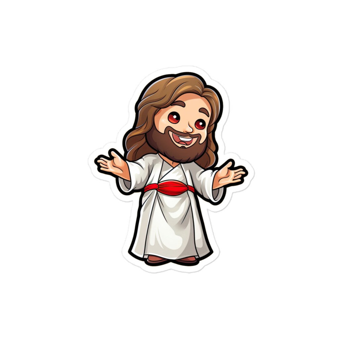 Emmanuel Jesus Christ Decal for God's Presence Cute Jesus Sticker Funny ...