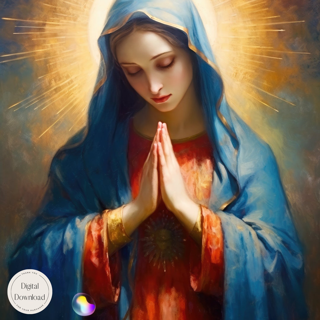 Mother Mary Religious Printable Art 553 | Instant Download | Virgin ...