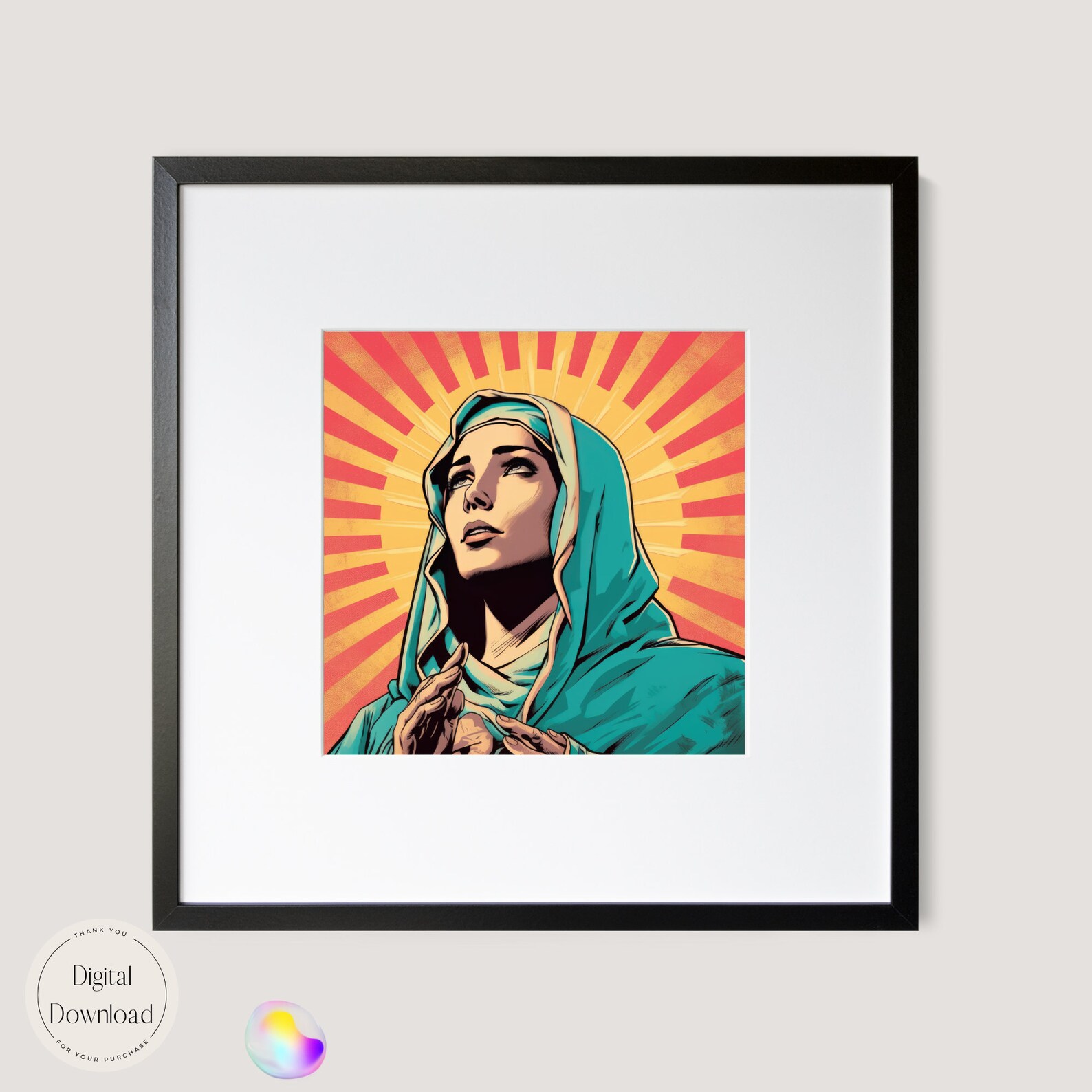 Mother Mary Religious Printable Art 288 | Instant Download | Madonna of ...