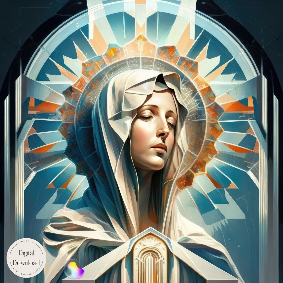 Christian Printable Portraits of Mary Mother Mary Religious - Etsy