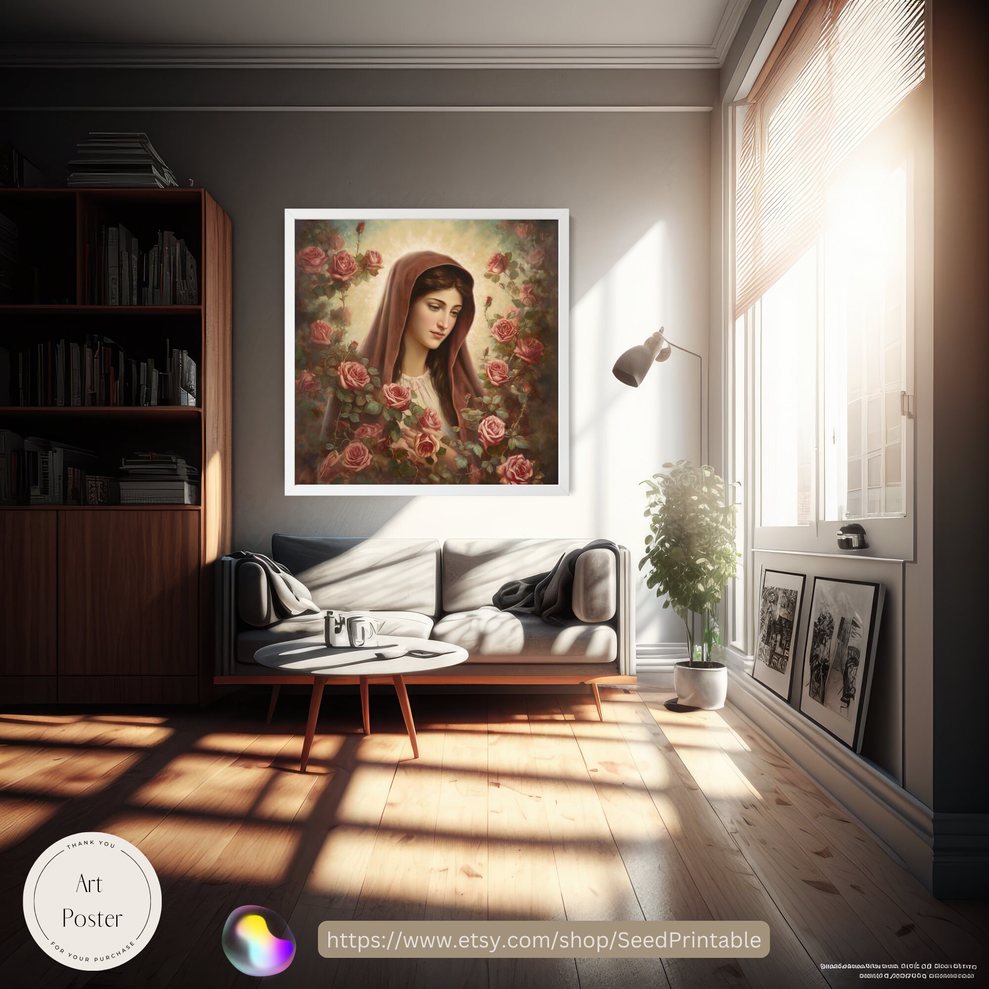 Our Lady of Fatima Portrait Religious Wall Art Catholic Decor Virgin ...