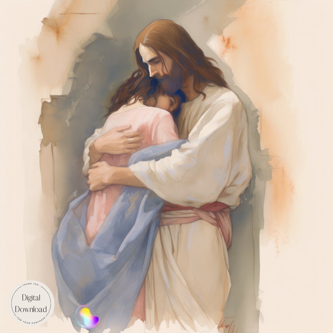 Jesus Christ and Children Religious Printable Art 316 Instant Download ...