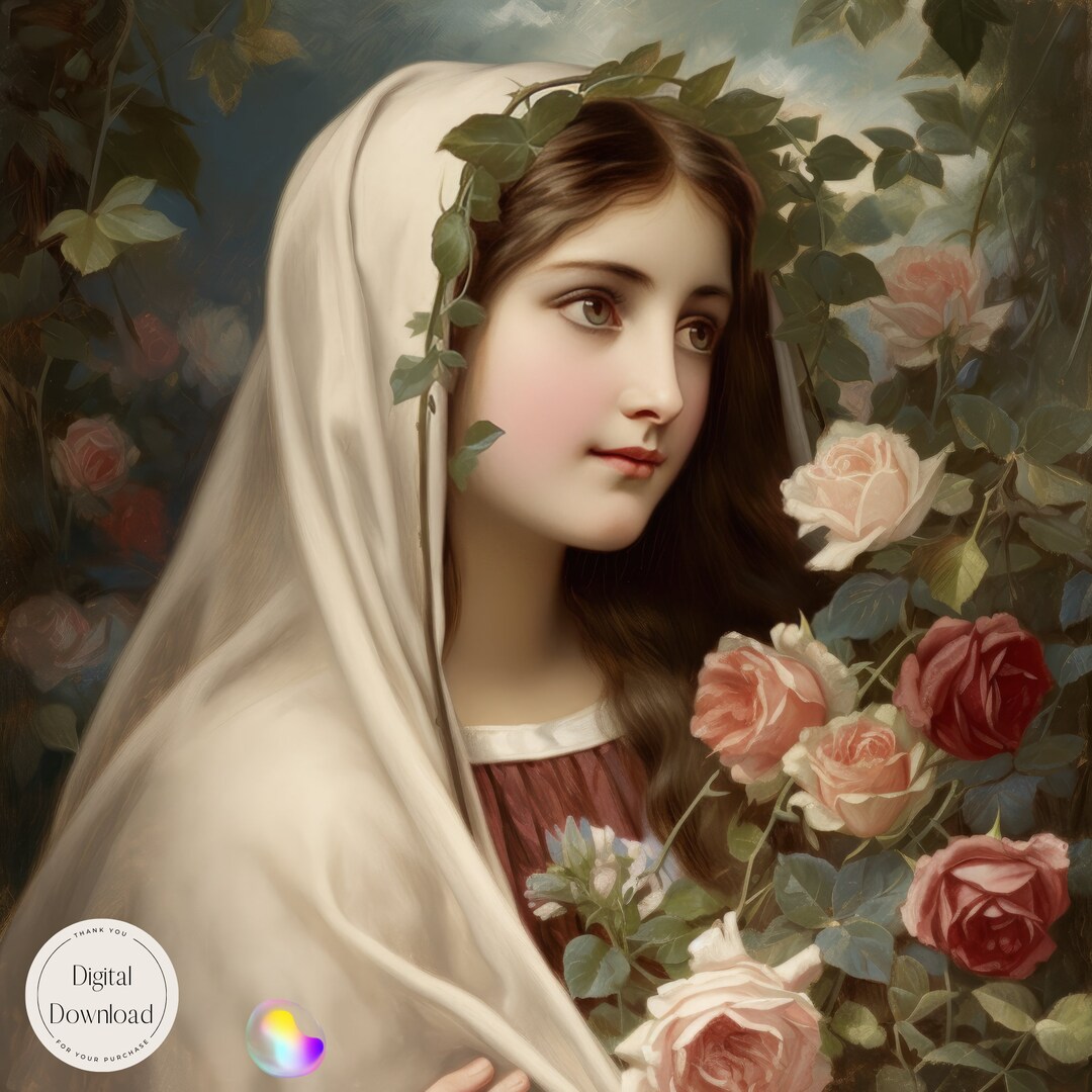 Mary Immaculate Printable Wall Hangings | Mother Mary Religious Printable Art 227 | Instant ...