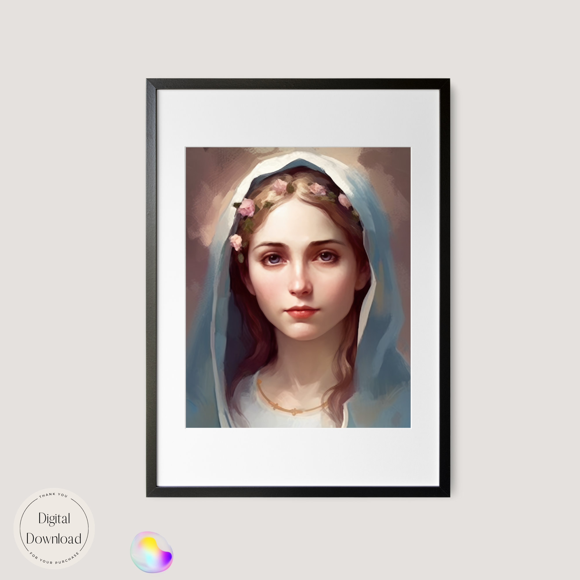 Sacred Mary Vintage Art Downloads Mother Mary Religious Printable Art ...