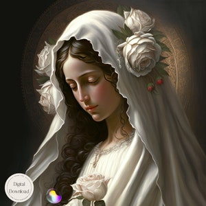 Marian Apparition Art Printables | Mother Mary Religious Printable Art ...