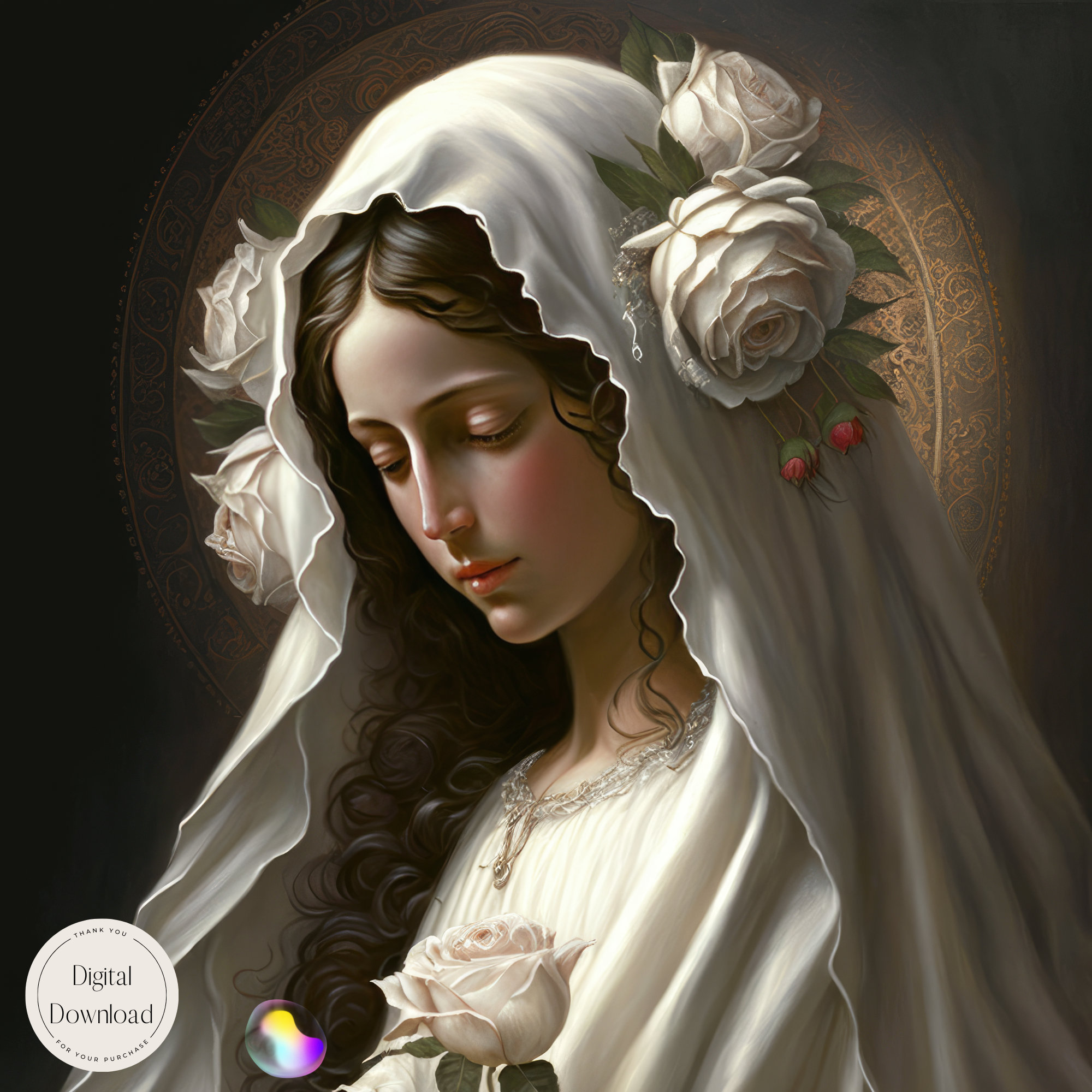 Marian Apparition Art Printables | Mother Mary Religious Printable Art ...