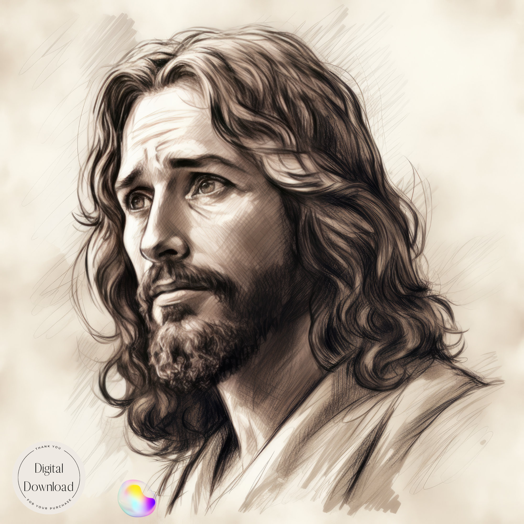 Jesus Christ Religious Printable Art 333 | Instant Download | Divine ...