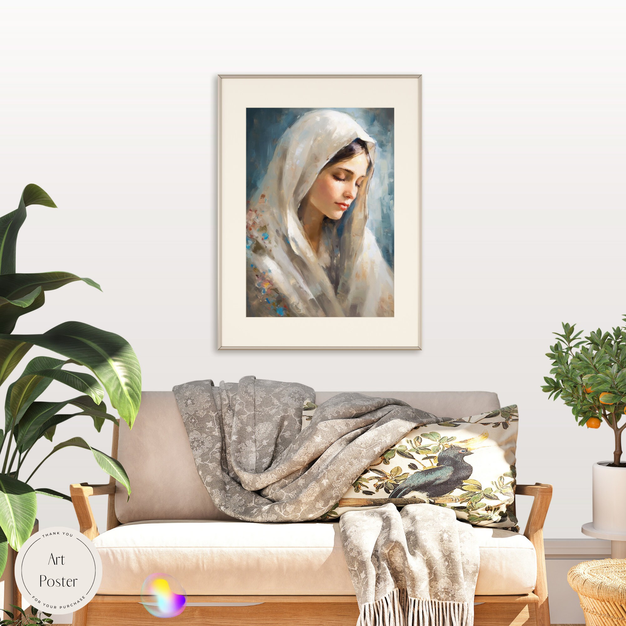 Blessed Virgin Mary Art Print: A Stunning Image of Mary, Our Lady of ...