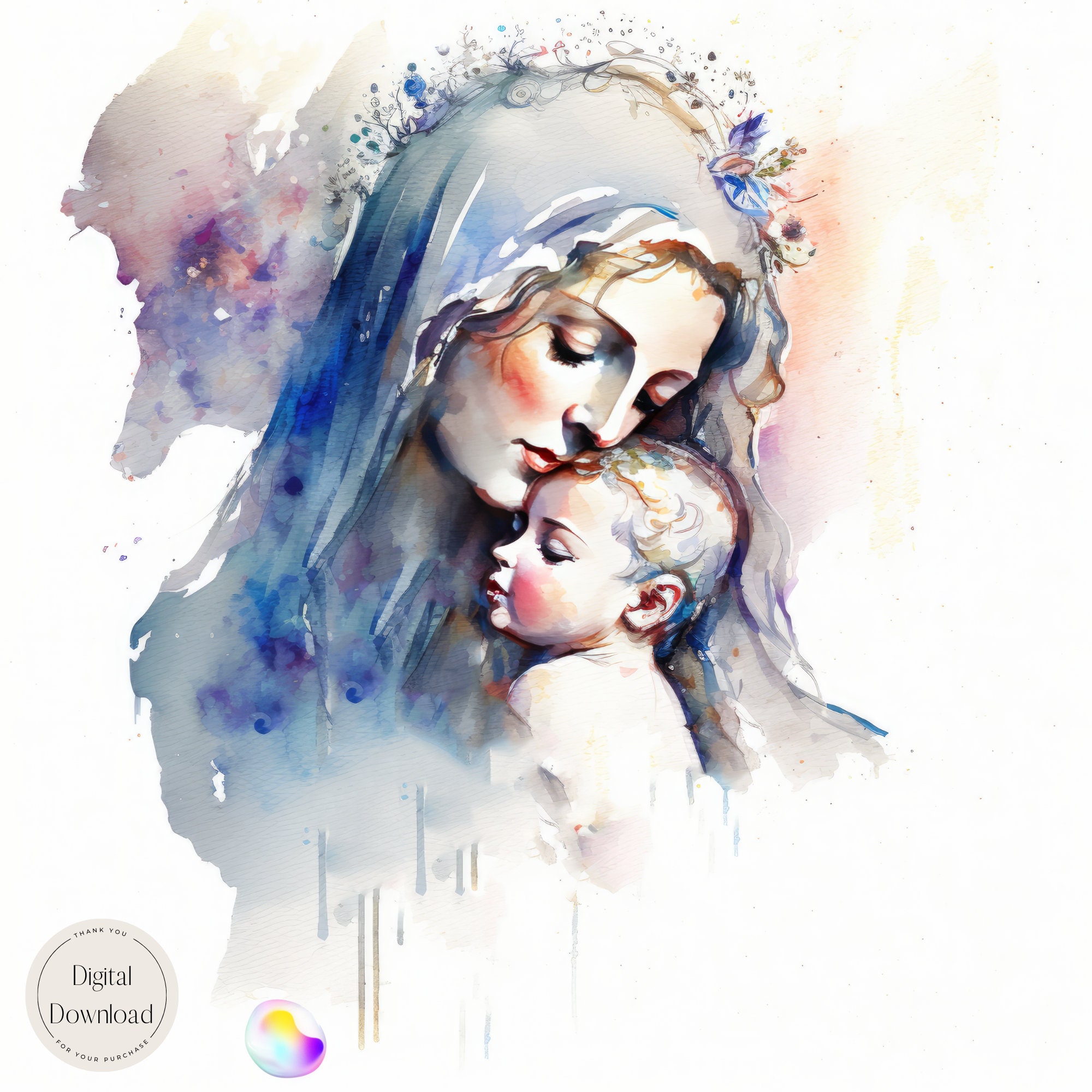 Mother Mary Shrine Decor Printables Mother Mary Religious Printable Art ...