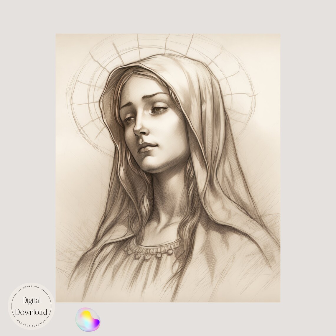 Marian Devotion Wall Art Printables Mother Mary Religious Printable Art ...