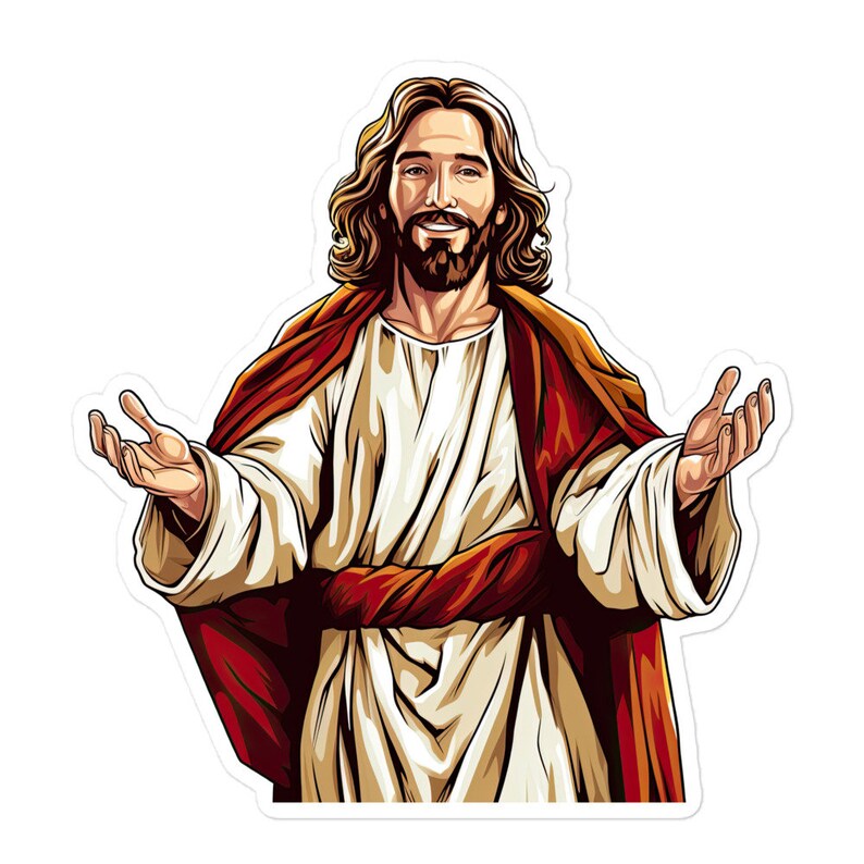 Miraculous Jesus Christ Sticker for Inspirational Reminders - Etsy