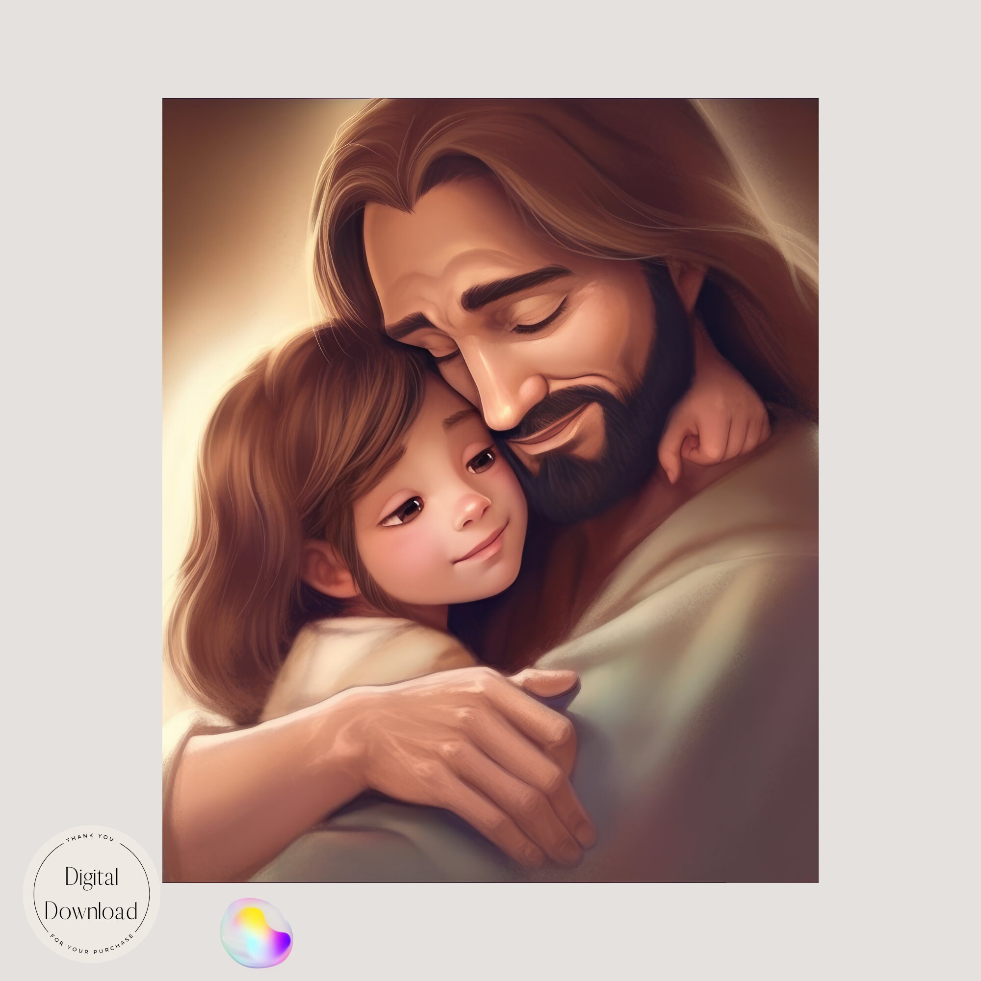 Jesus Christ and Children Religious Printable Art 294 - Etsy