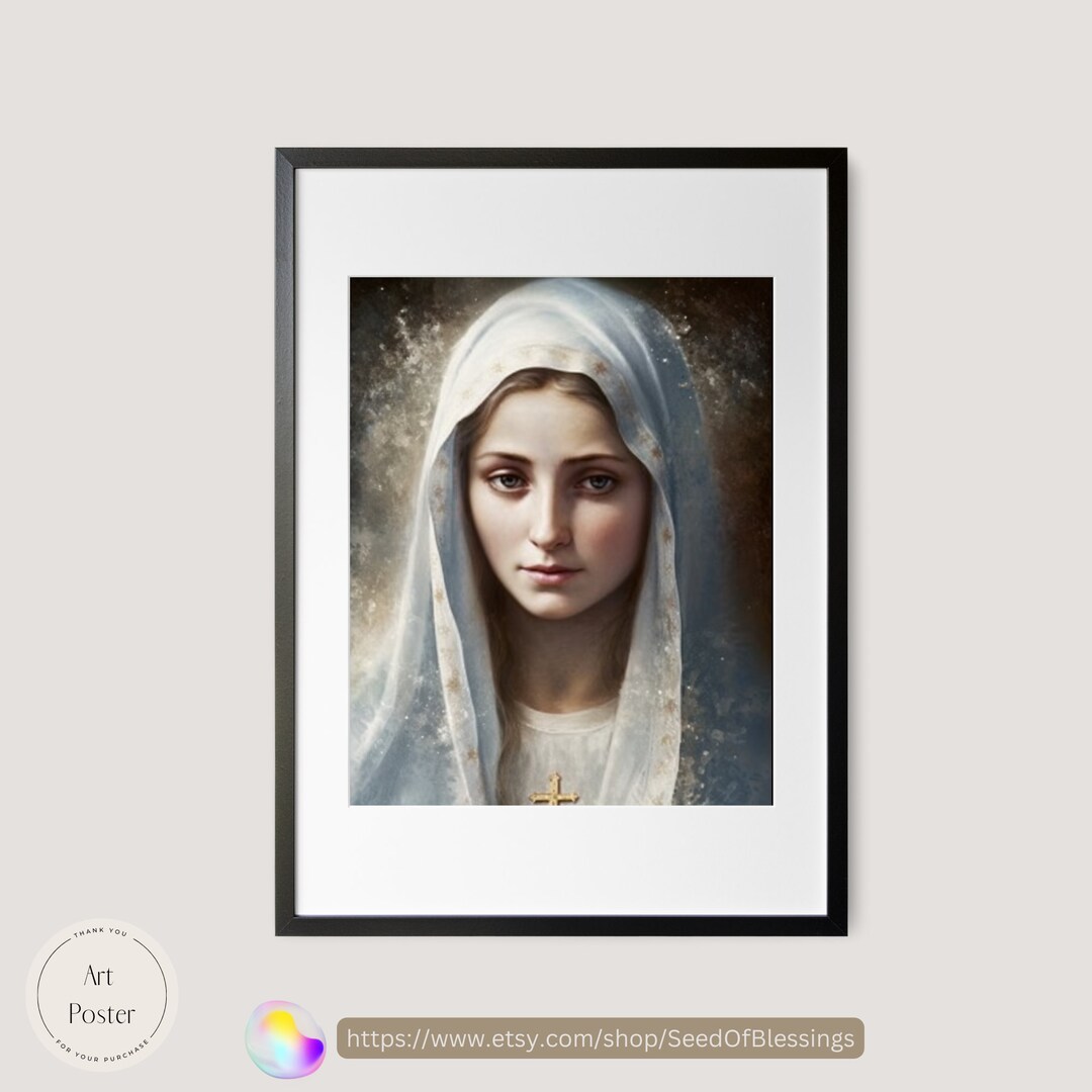 Our Lady of Fatima Portrait Religious Wall Art Catholic Decor Virgin ...