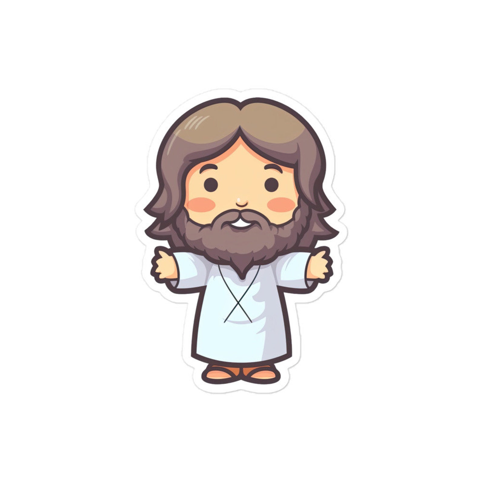 Miraculous Jesus Christ Sticker for Inspirational Reminders Cute Jesus ...