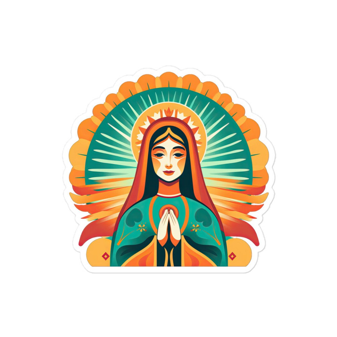 Heavenly Mother Mary Decal for Sacred Events Kiss-cut & Bubble-free ...