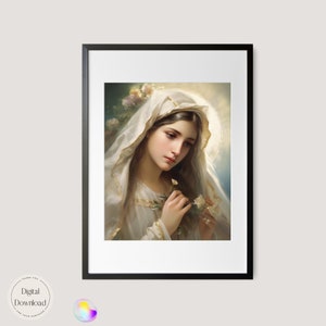 Mother Mary Religious Printable Art 367 | Instant Download | Madonna of ...